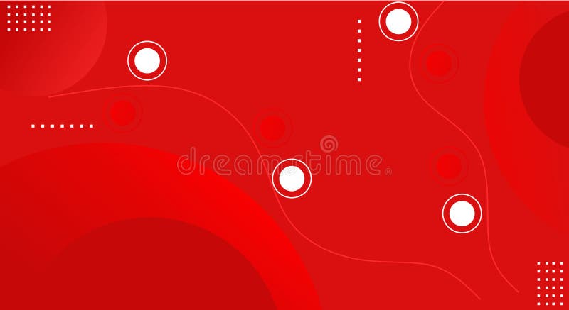 Red Color Banner Design with Geometric Elements. Stock Vector ...