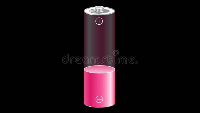 Battery Charging and Discharging. 3d Animation Loop Stock Footage ...
