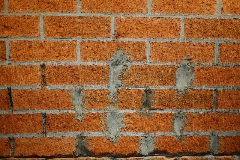 Red Color Brick Wall Background Stock Photo - Image of rough ...