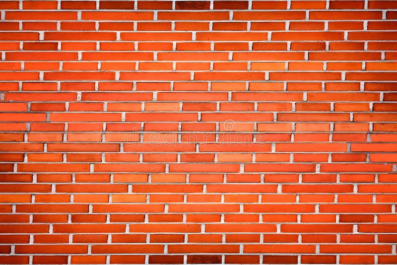 Red Color Brick Wall for Brickwork Background Design . Panorama Format ...