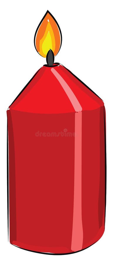 Red Color Candle, Vector or Color Illustration Stock Vector ...