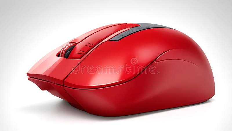 Red Color Computer Mouse Ai Generated Stock Illustration - Illustration ...