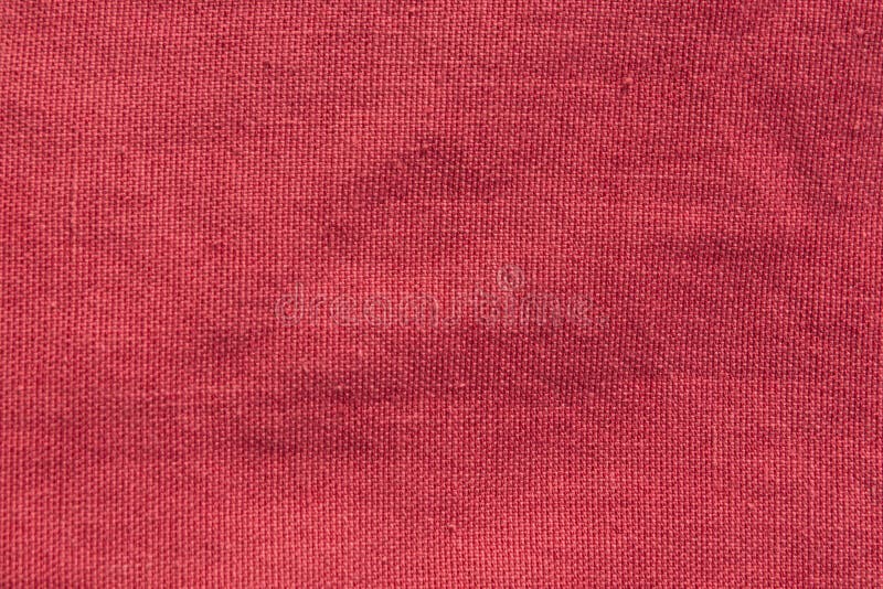 Red Color Cotton Cloth Texture. Stock Image - Image of natural, closeup ...