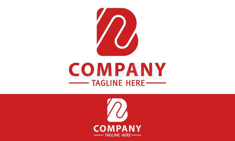 Red Color Creative Simple Link Initial Letter B Logo Design Stock ...
