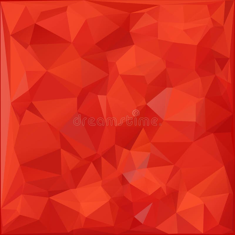 Red Color 3d Polygon Background, Modern Origami Texture. Stock Vector ...