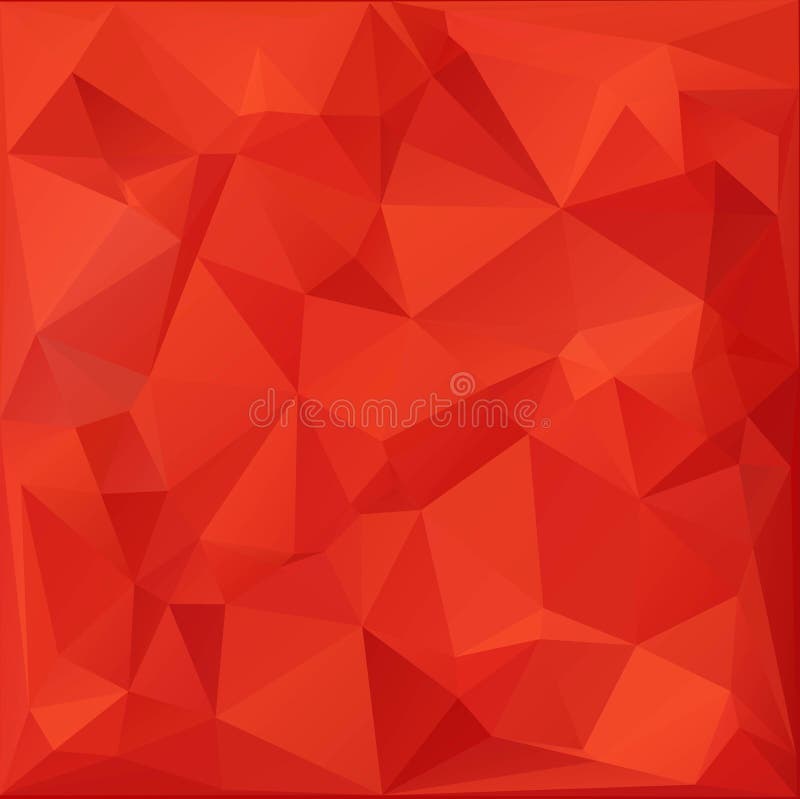 Red Color 3d Polygon Background, Modern Origami Texture. Vector ...