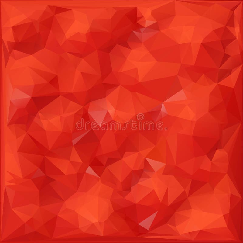 Red Color 3d Polygon Background, Modern Origami Texture. Vector ...