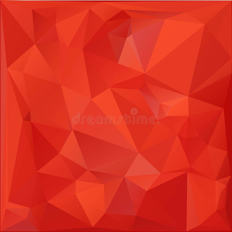 Red Color 3d Polygon Background, Modern Origami Texture. Vector ...