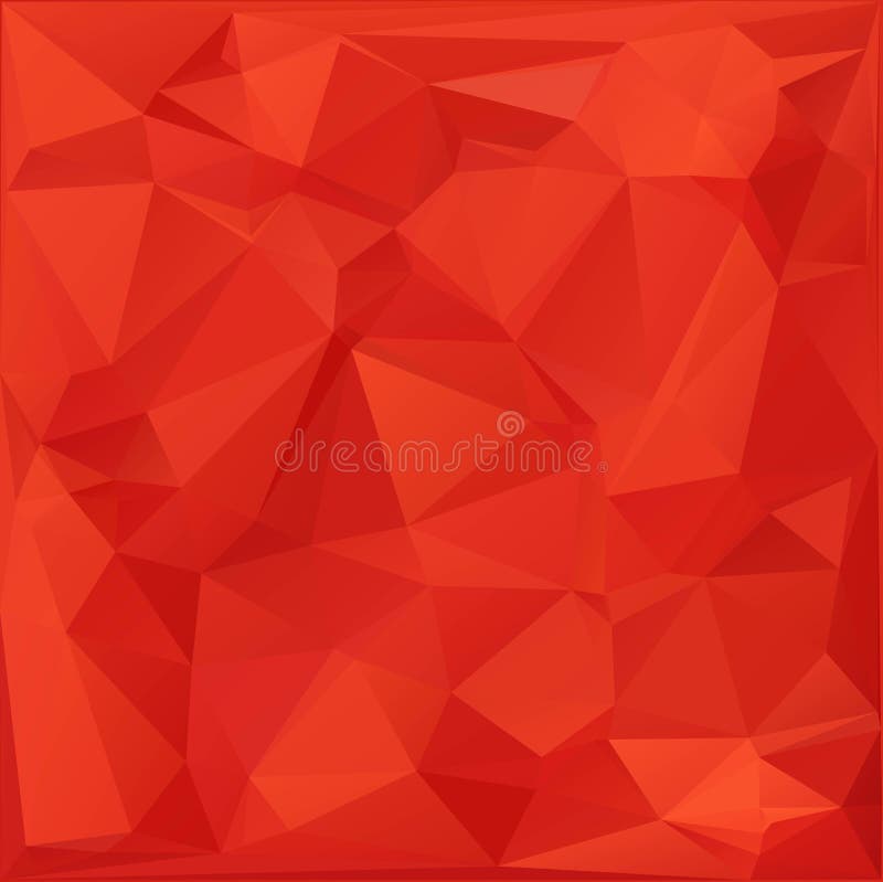 Red Color 3d Polygon Background, Modern Origami Texture. Vector ...