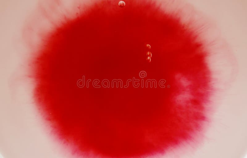 Red Color Dissolution and Spreading Under Clear Water Stock Photo ...