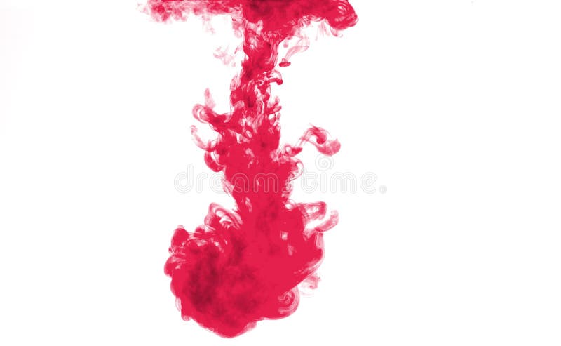 Red Color Dissolving in Water Stock Photo - Image of water, space: 41323454