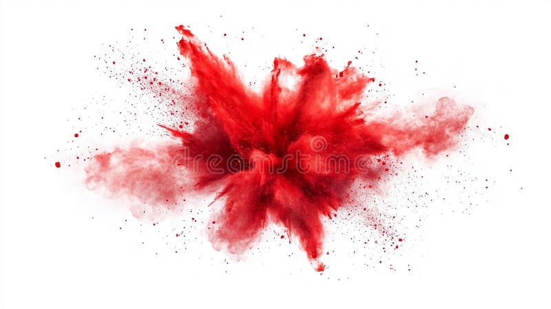 Red Color Explosion Isolated on White Background Stock Illustration ...