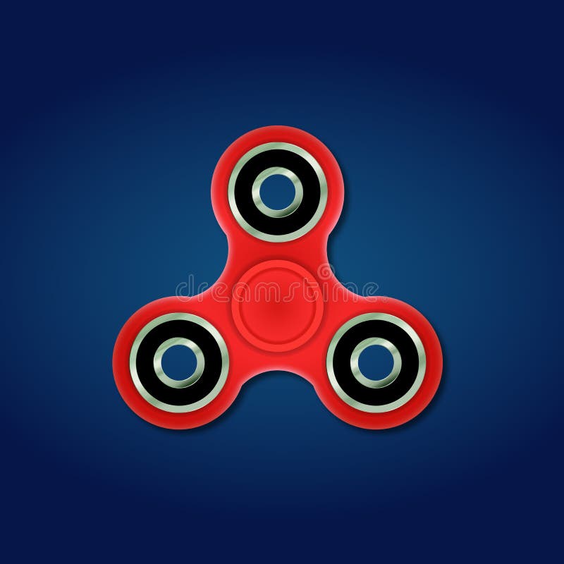 Red Color Fidget Spinner Toy Vector Stock Vector - Illustration of ...