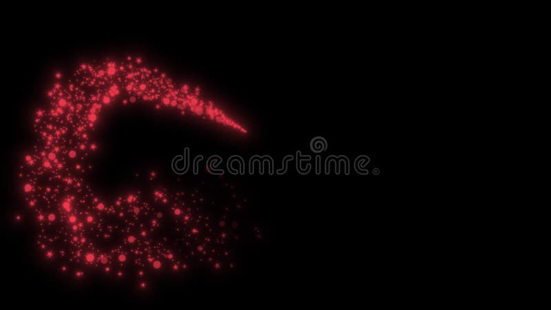 Red Color Glowing and Shiny Particles on Black Background Stock Footage ...