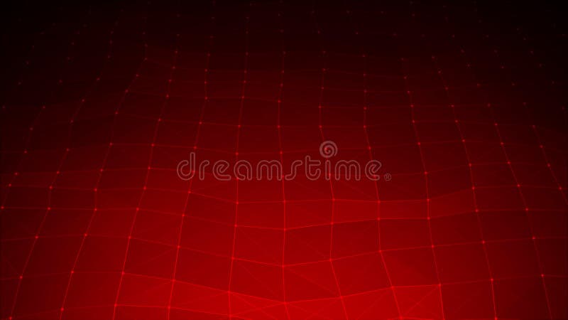 Red Color Hi-tech Dots and Lines Plexus Futuristic Technology ...