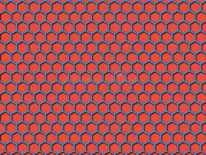 Red Color Honeycomb Pattern Background Stock Illustration ...