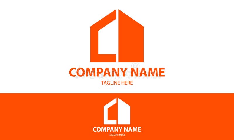 Red Color House Logo Design Concept Stock Vector - Illustration of ...