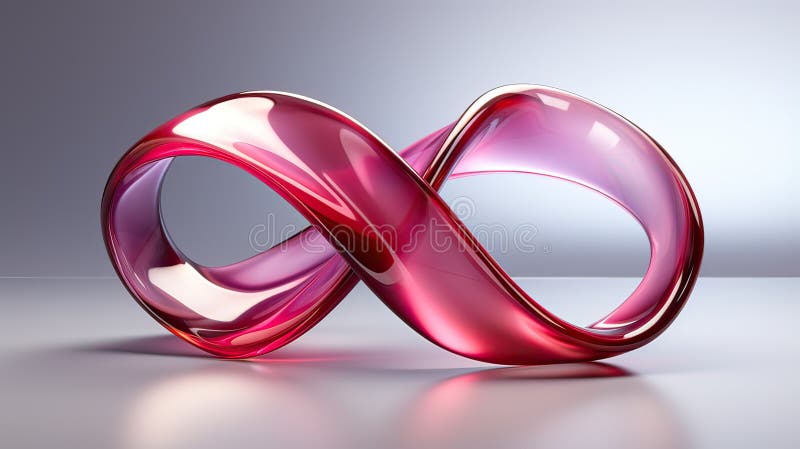 Red Color Infinity Symbol on a White Background Stock Illustration ...