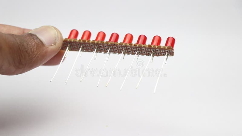 Red Color LED or Light Emitting Diodes are Connected To an Empty ...