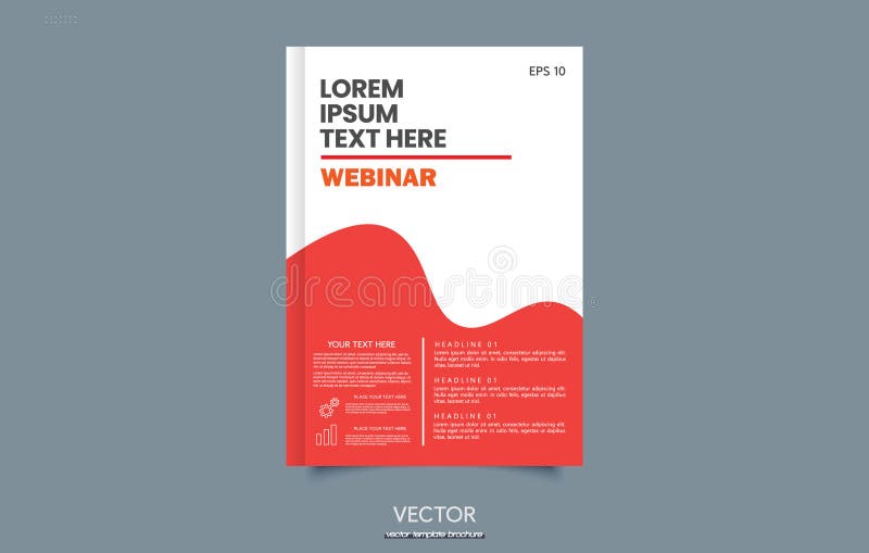 Red Color Modern Creative Flyer Template Design Stock Vector ...