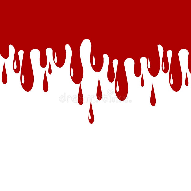 Red Color Paint Dripping. Blood Drips Vector Illustration Stock Vector ...
