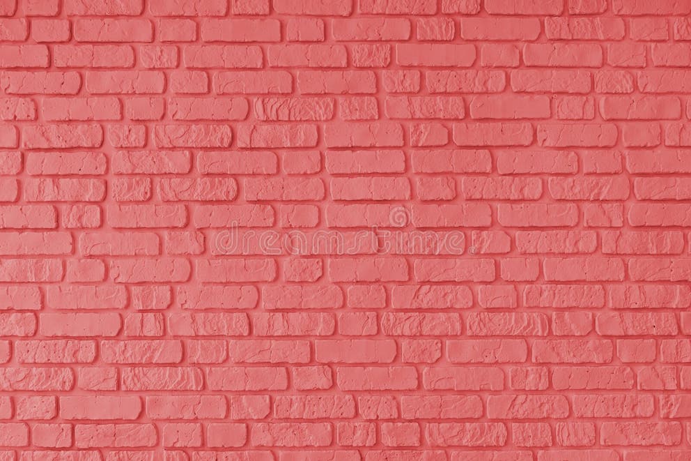 Red Color Painted Brick Wall Texture, Brickwork, Masonry of Stone ...