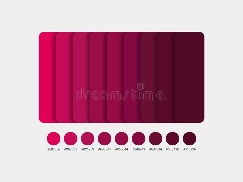 Red Color Palette with Color Codes Stock Vector - Illustration of ...
