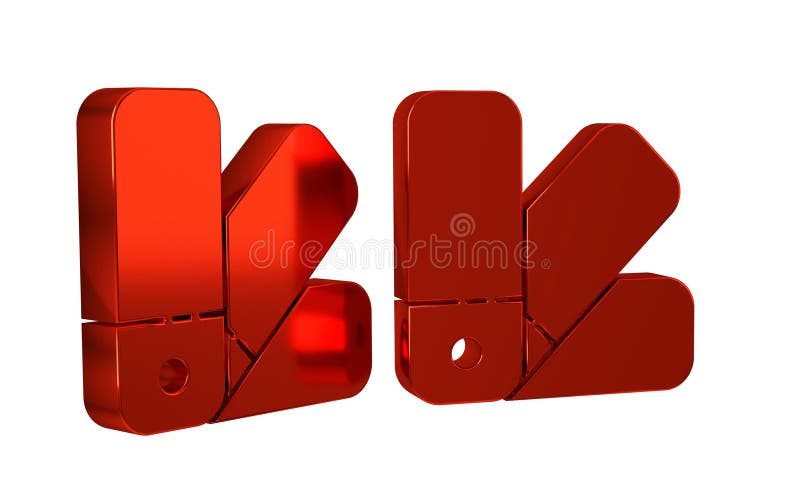 Red Color Palette Guide Icon Isolated on Transparent Background. Stock ...