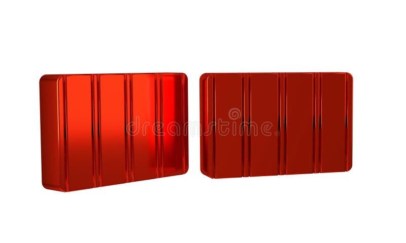 Red Color Palette Guide Icon Isolated on Transparent Background ...