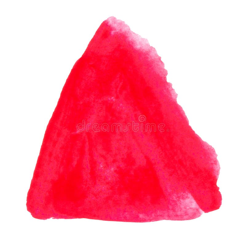 Red Color Paper Draw Triangle Isolated on White Background Stock Photo ...