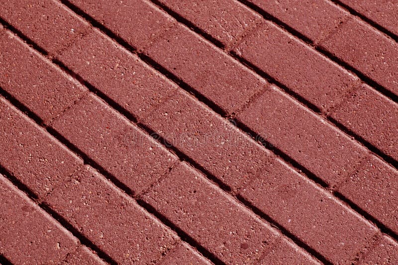 Red Color Pavement Texture. Stock Image - Image of pattern, driveway ...