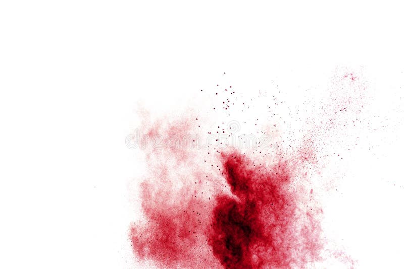 Red Color powder splash stock photo. Image of smog, elements - 102338900