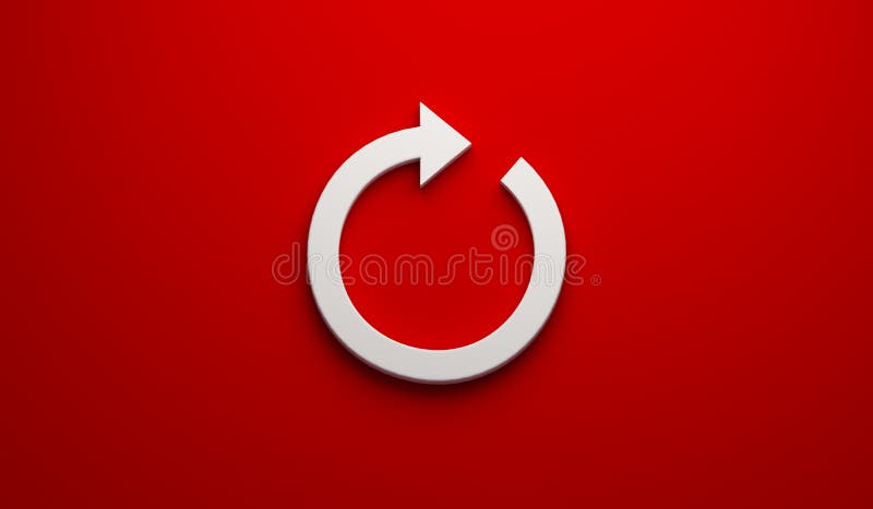 Circular Redo Arrow. 3D Render Illustration Stock Illustration ...