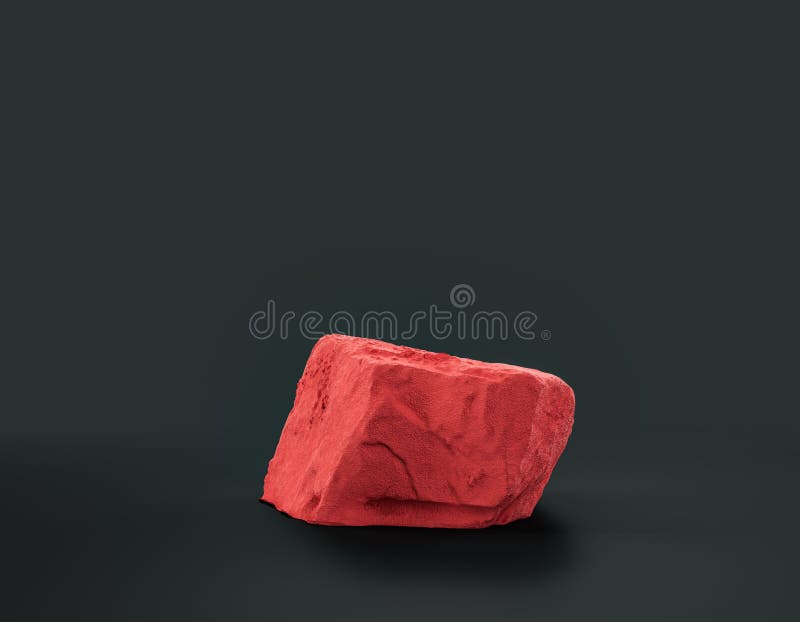 Red Color Rocks on a Dark Background for Product Displays with Copy ...