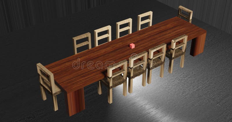 Red Color Rolling Dice in Table Stock Illustration - Illustration of ...