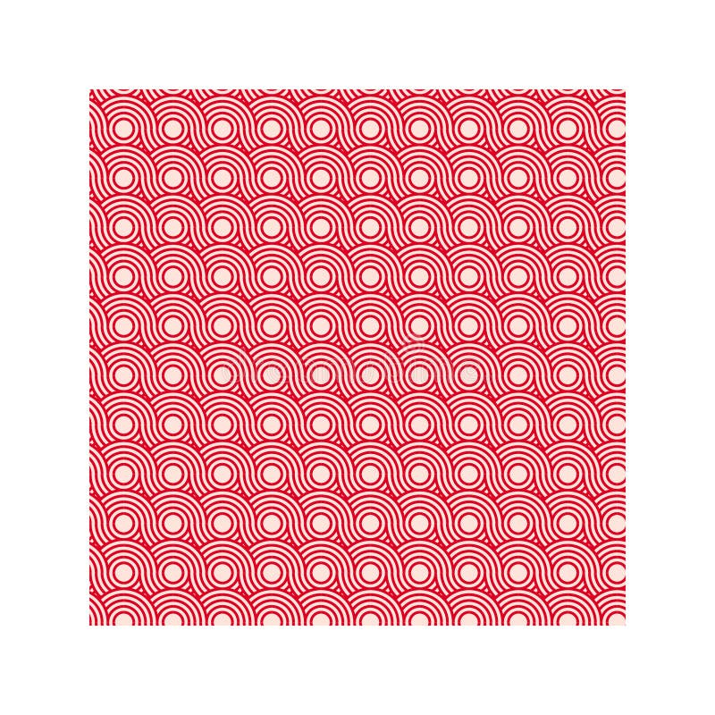 Red Color Seamless Geometric Patterns Stock Illustration - Illustration ...