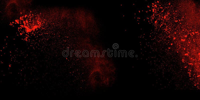 Red Color Shiny Paint Particles on Black Background. Abstract ... Red Color Shiny Paint Particles on Black Background. Abstract ...