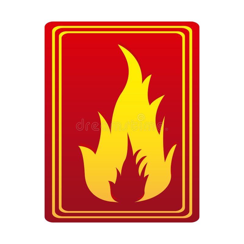 Red Color Signal Silhouette Fire Flame Icon Stock Illustration ...