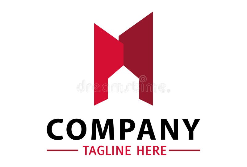 Red Color Simple Modern House Logo Design Stock Vector - Illustration ...
