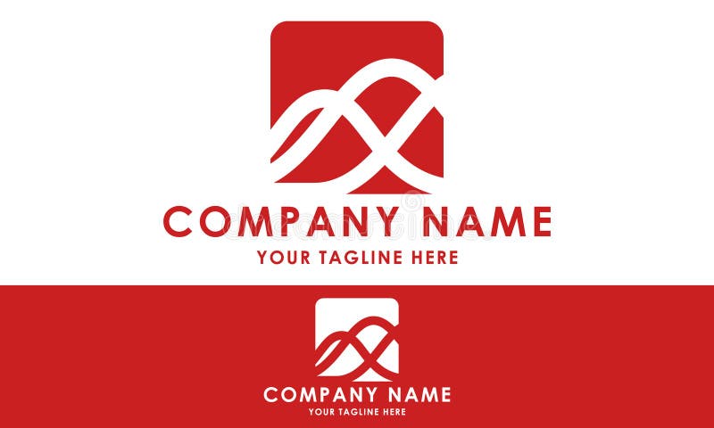 Red Color Simple Square Finance Chart Logo Design Stock Vector ...