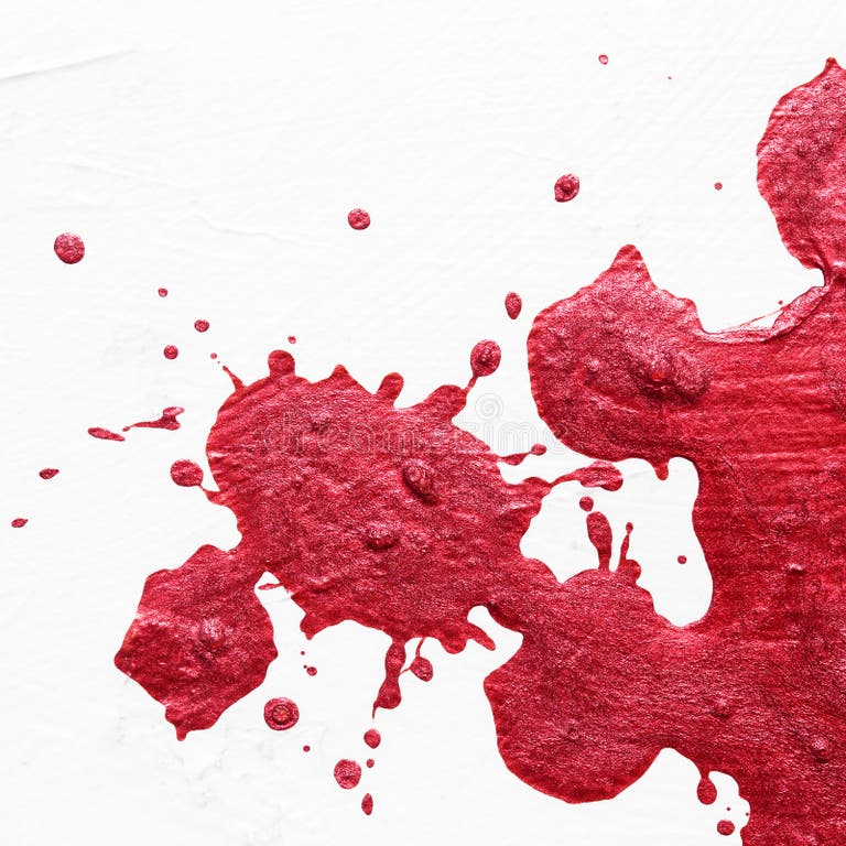 Red Color Splatter on White Stock Photo - Image of isolated, splatter ...