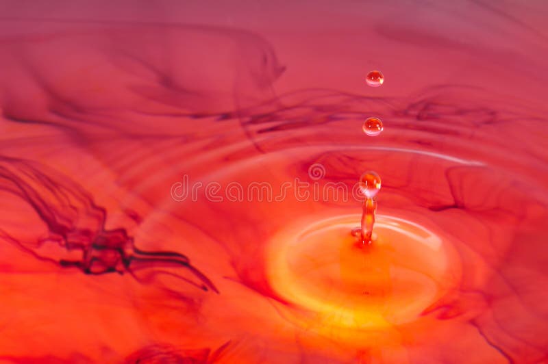 Red Color Water drops stock image. Image of source, purity - 29526263