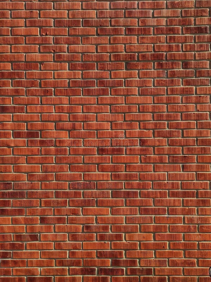 Red Colored Brick Wall Texture on Sunlight Stock Photo - Image of wall ...