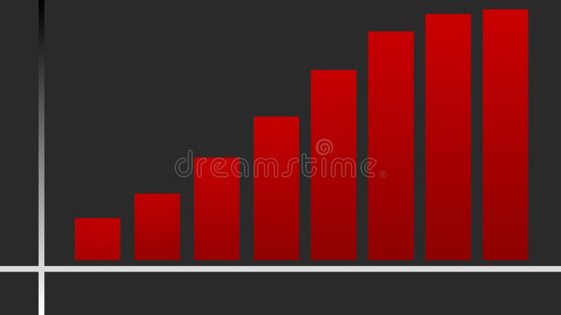 Red-colored Business Growth Chart High Resolution, with Camera Movement ...
