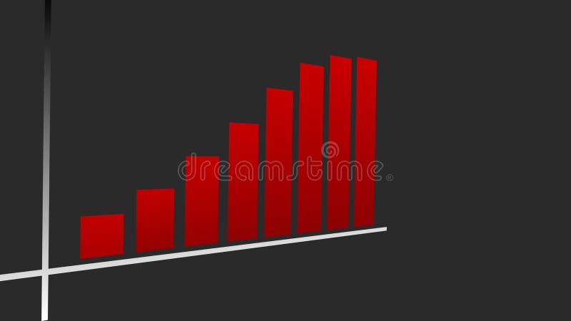 Red-colored Business Growth Chart High Resolution, with Camera Movement ...