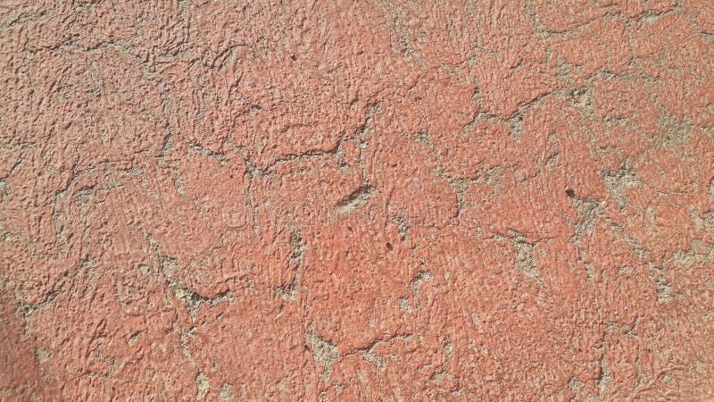 Red Colored Damaged Road or Paved Pathway with Crackes Stock Photo ...