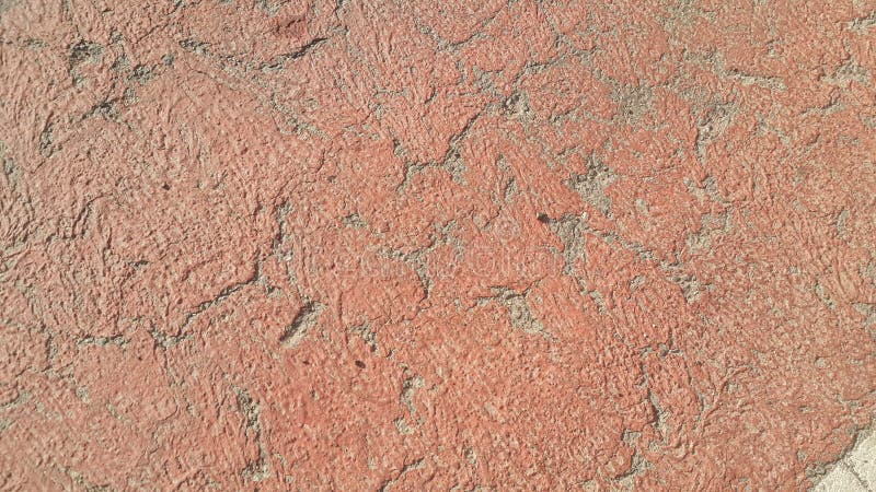 Red Colored Damaged Road or Paved Pathway with Crackes Stock Image ...