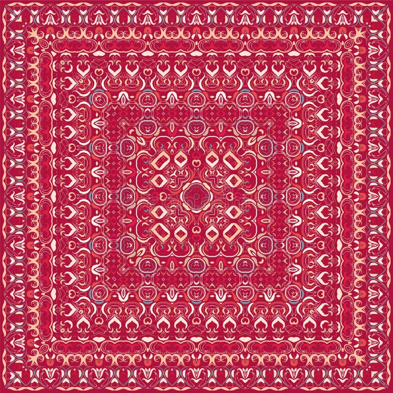 Red colored handkerchief stock vector. Illustration of elements - 107301367