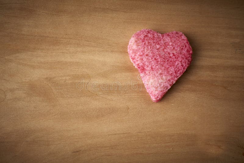 Red Colored Heart Shape of Bread Stock Image - Image of shaped ...