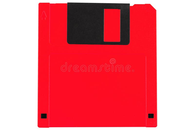 Red Colored Old Retro Floppy Diskette Stock Image - Image of storage ...